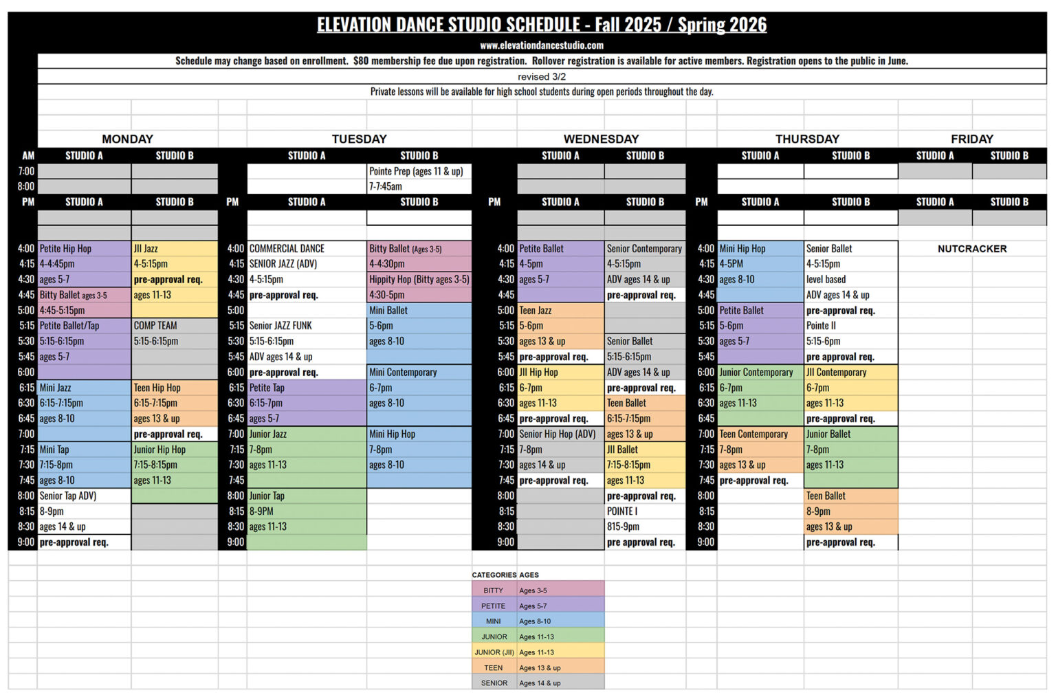 2025 Fall / 2026 Spring – Elevation Dance Studio